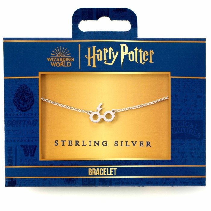 Bracelet argent lunettes et cicatrice Harry Potter