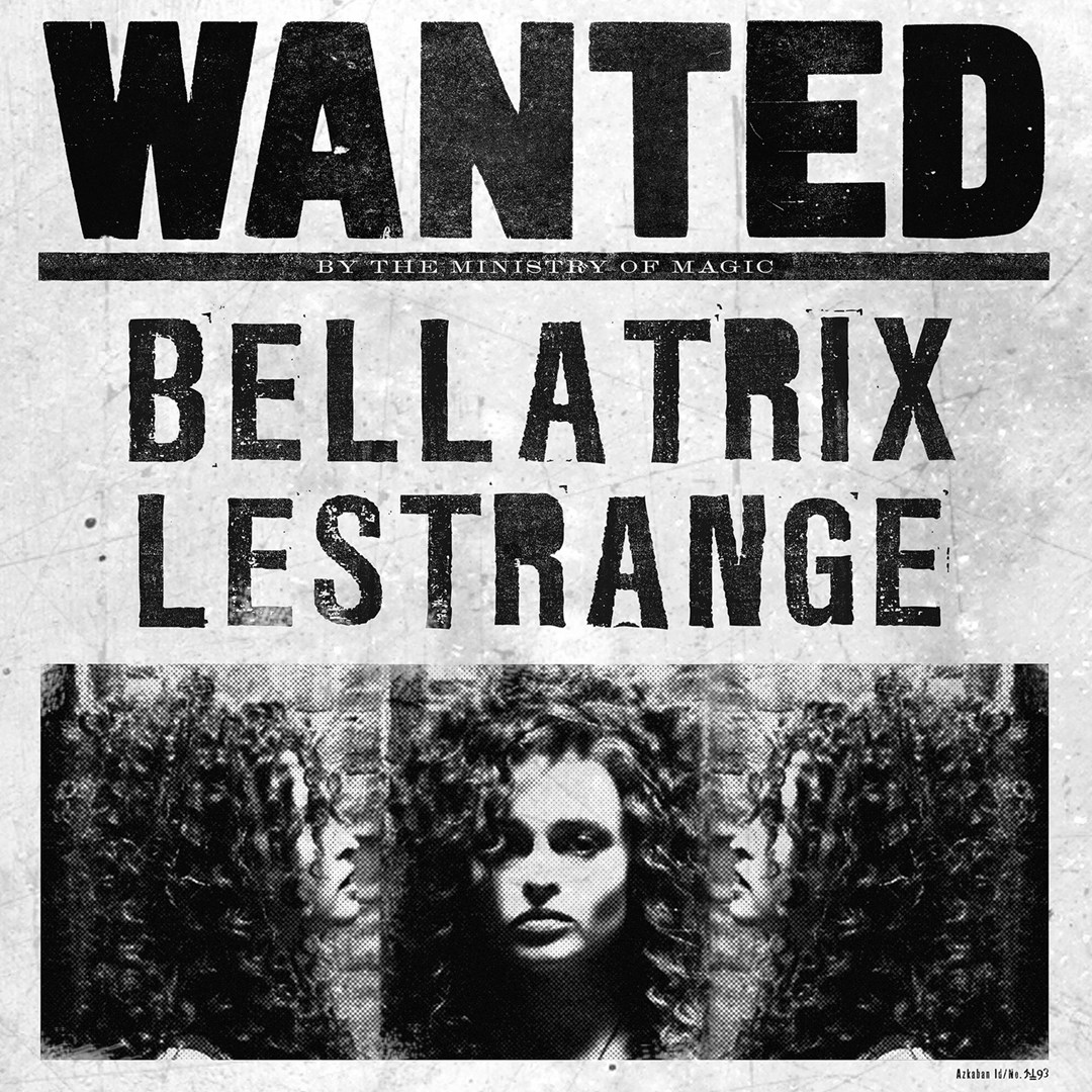 Poster Wanted Bellatrix - MinaLima
